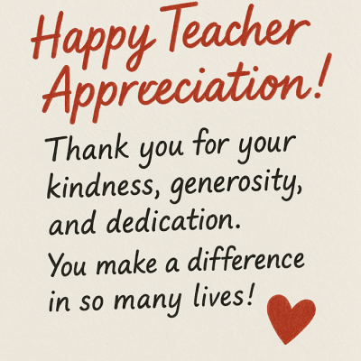 25 Ways to Say “Happy Teacher Appreciation Week” in 2025